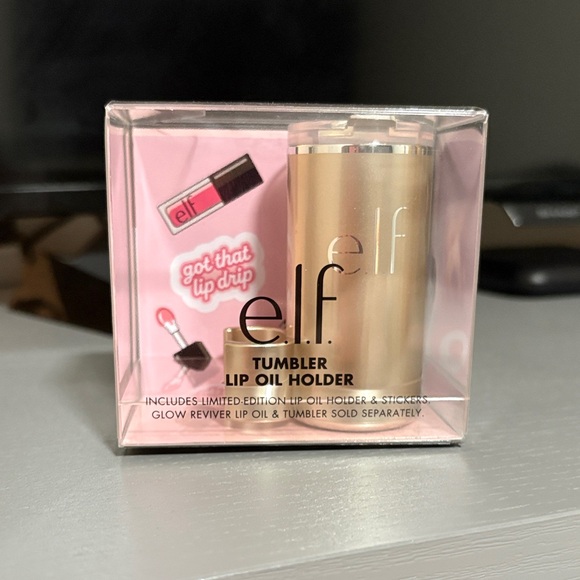 ELF | Makeup | Elf Tumbler Lip Oil Holder Gold | Poshmark